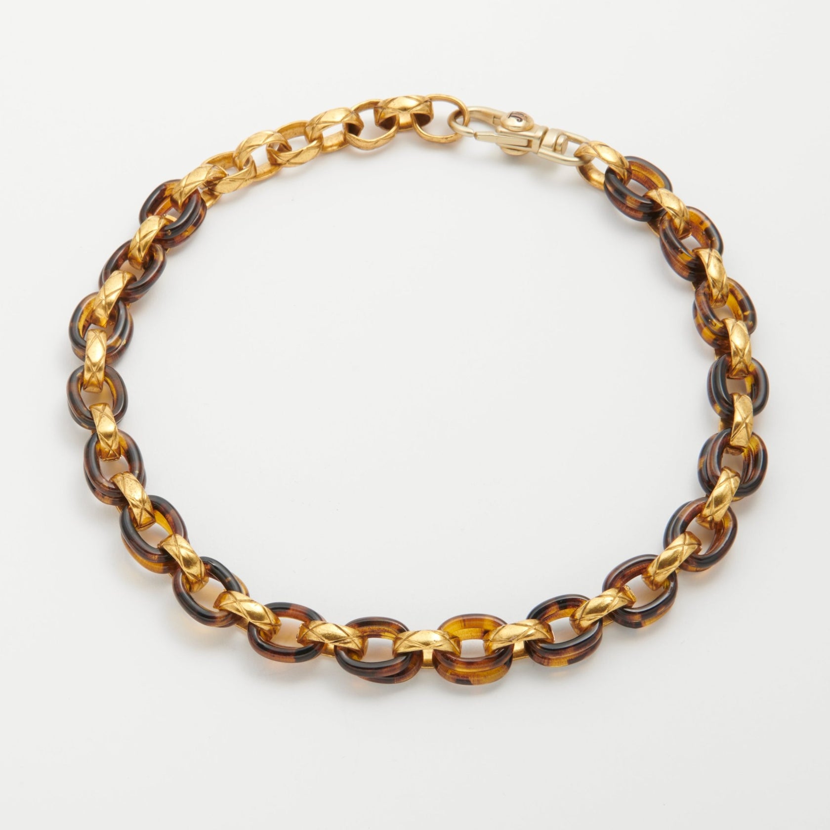 Woven Chain & Tortoise Necklace