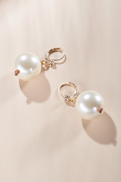 17mm Knotted Pearl Earrings