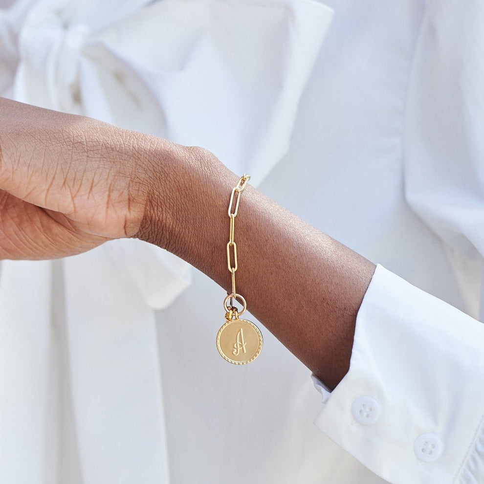 Semi-Precious Initial Bracelet